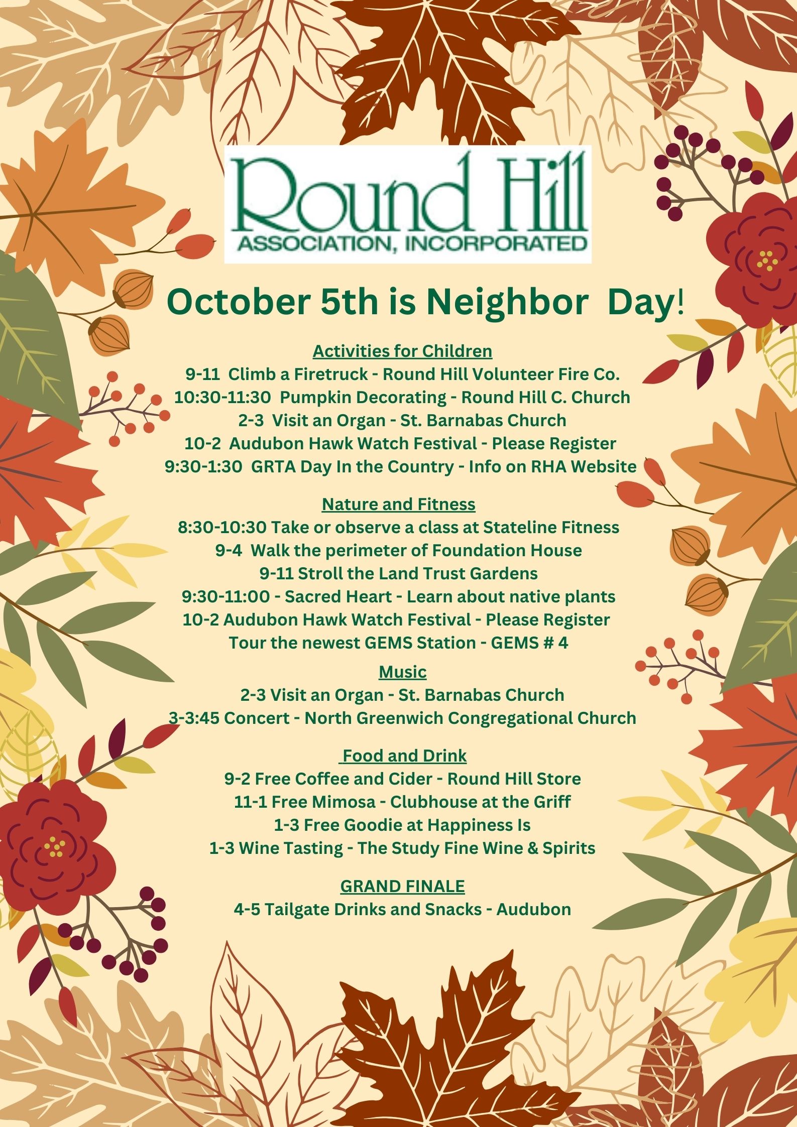 2024 Backcountry Neighbor Day - Round Hill Association Greenwich CT